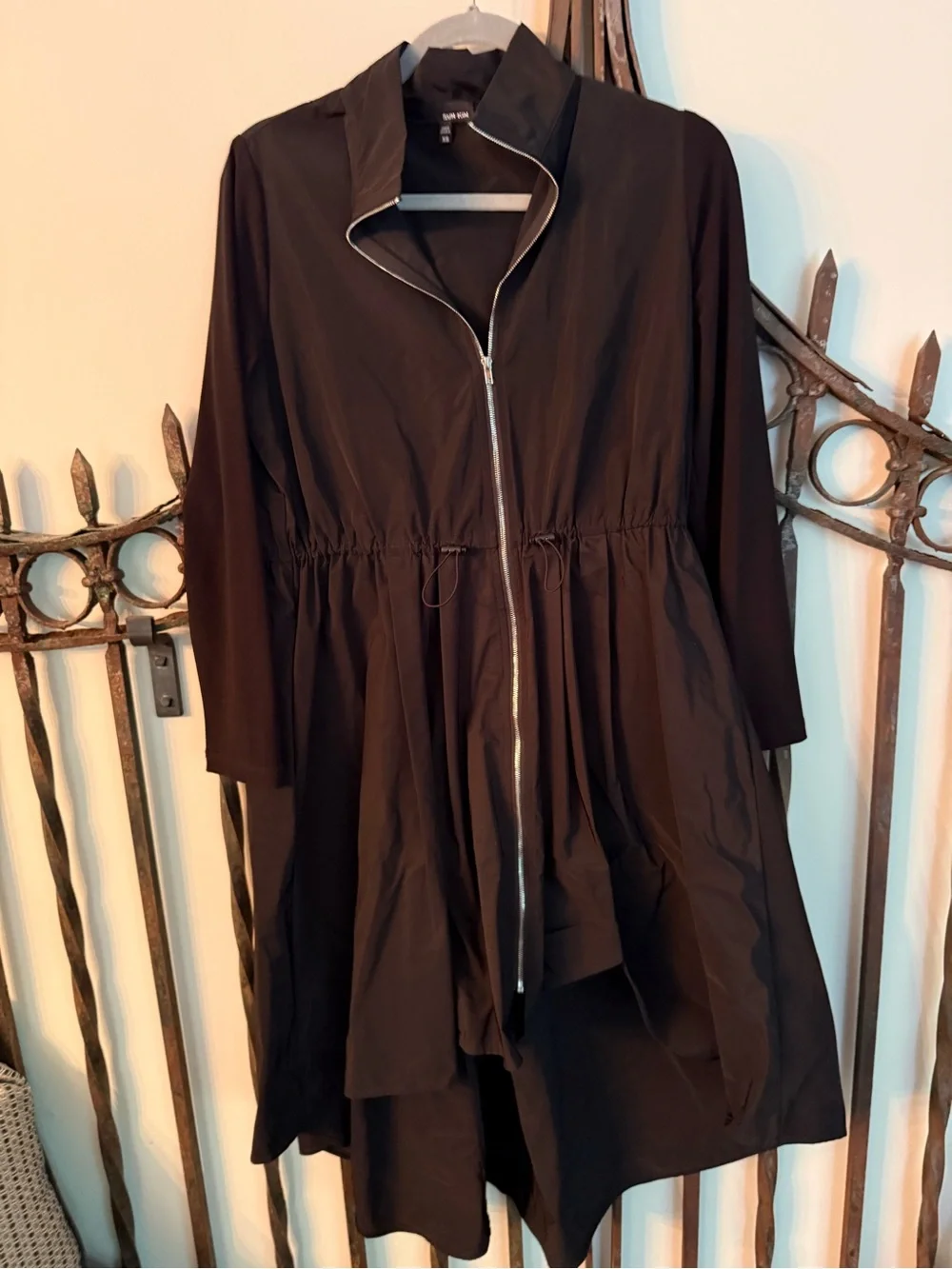Comfy USA | Dresses | Comfy Usa Black Long Sleeve Zip Front Fitandflare ...